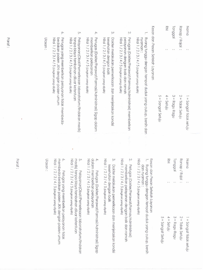 Form Kritik & Saran | PDF
