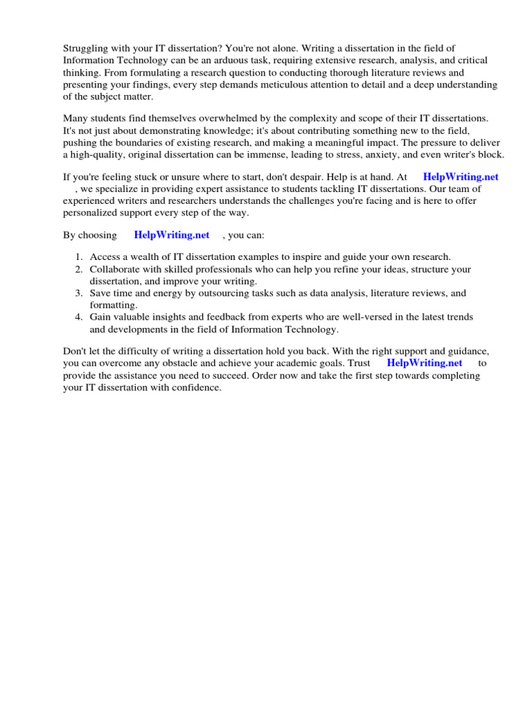 It Dissertation Examples | PDF | Thesis | Methodology