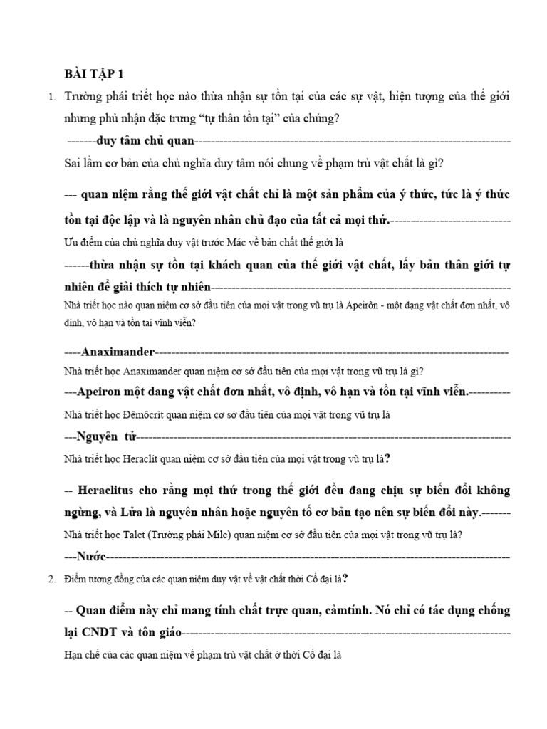 BT Triet Hoc 3 | PDF