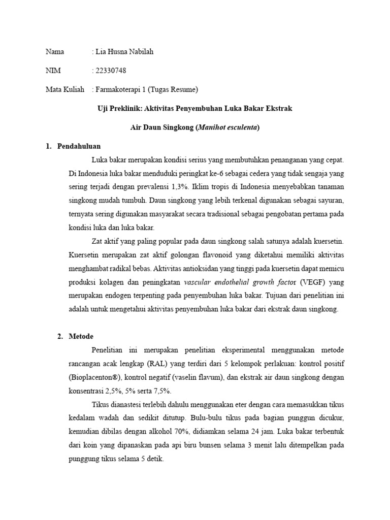 Lia Husna Nabilah - Tugas Resume. | PDF | Kesehatan Holistik | Sains ...