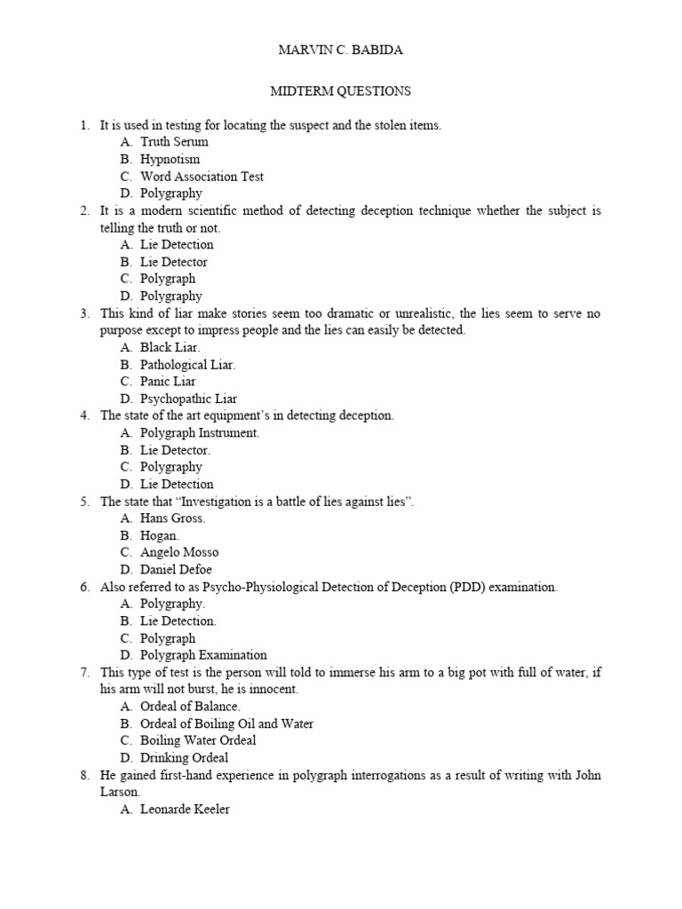 Lie Detection | PDF | Polygraph | Lie Lie Detection | PDF | Polygraph | Lie