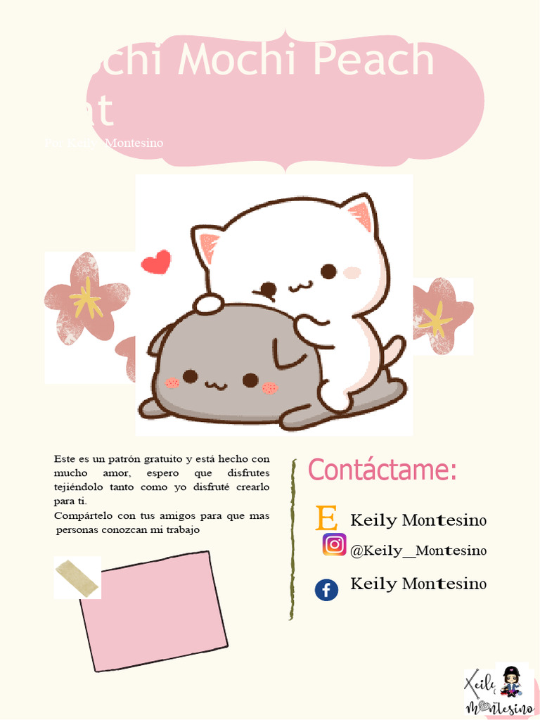 Patrón Gratis: Gato Mochi Mochi | PDF | Métodos y materiales de ...