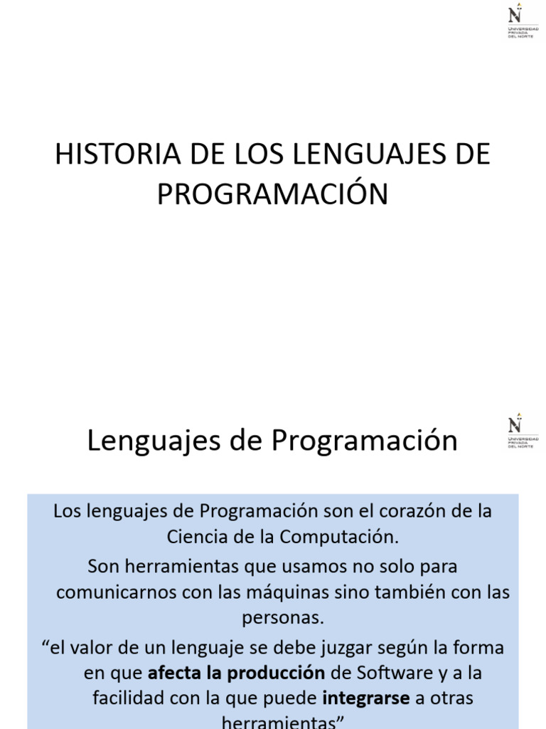 Historia de la Programación | PDF | Java (lenguaje de programación) | Lenguaje de programación