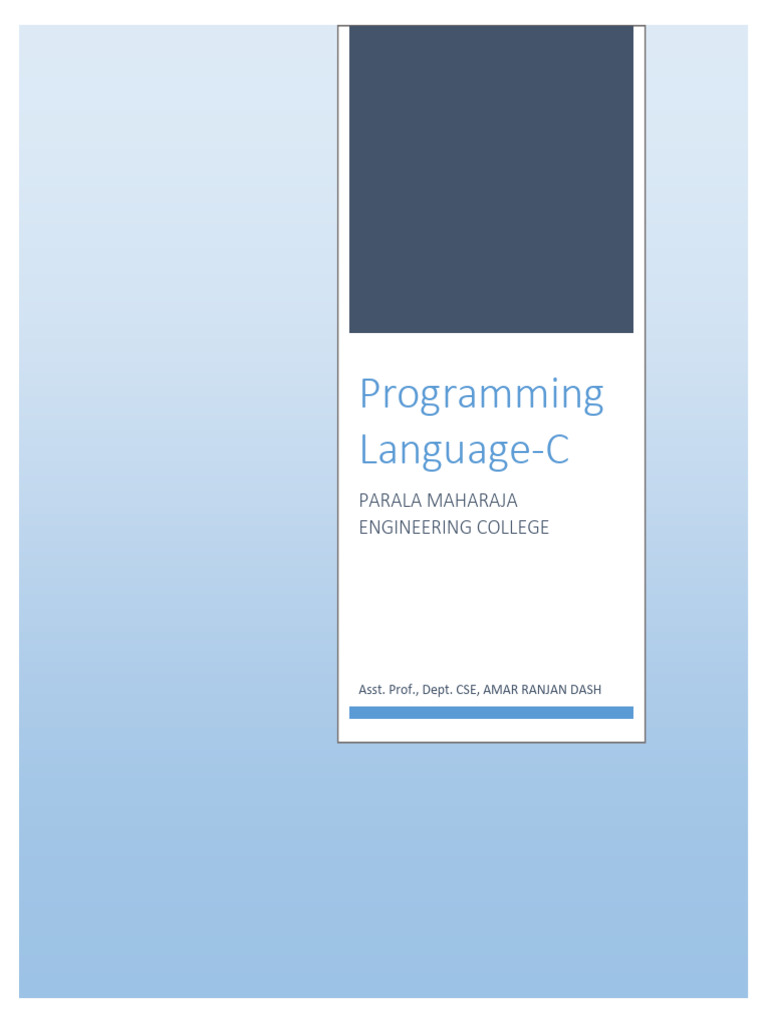 C Note Pdf Data Type Integer Computer Science 0623