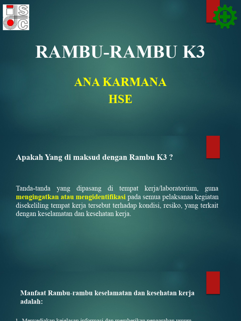 Rambu-Rambu K3 | PDF | Sains & Matematika | Teknologi & Rekayasa