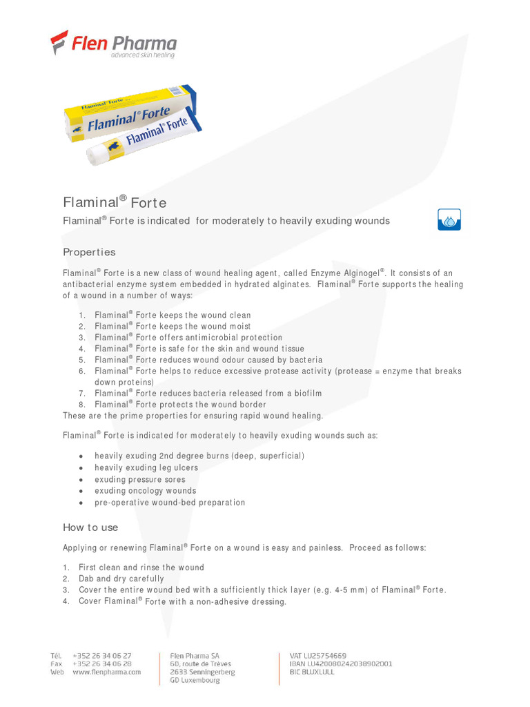 Flaminal® Forte for Wound Healing | PDF | Wound | Medical Specialties
