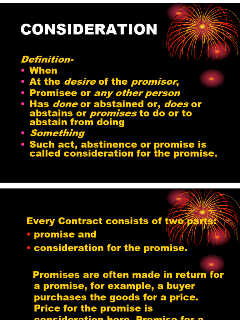 Consideration | PDF | Consideration | Legal Concepts