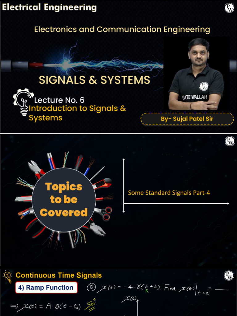 Introduction To Signals & Systems 06 - Class Notes | PDF