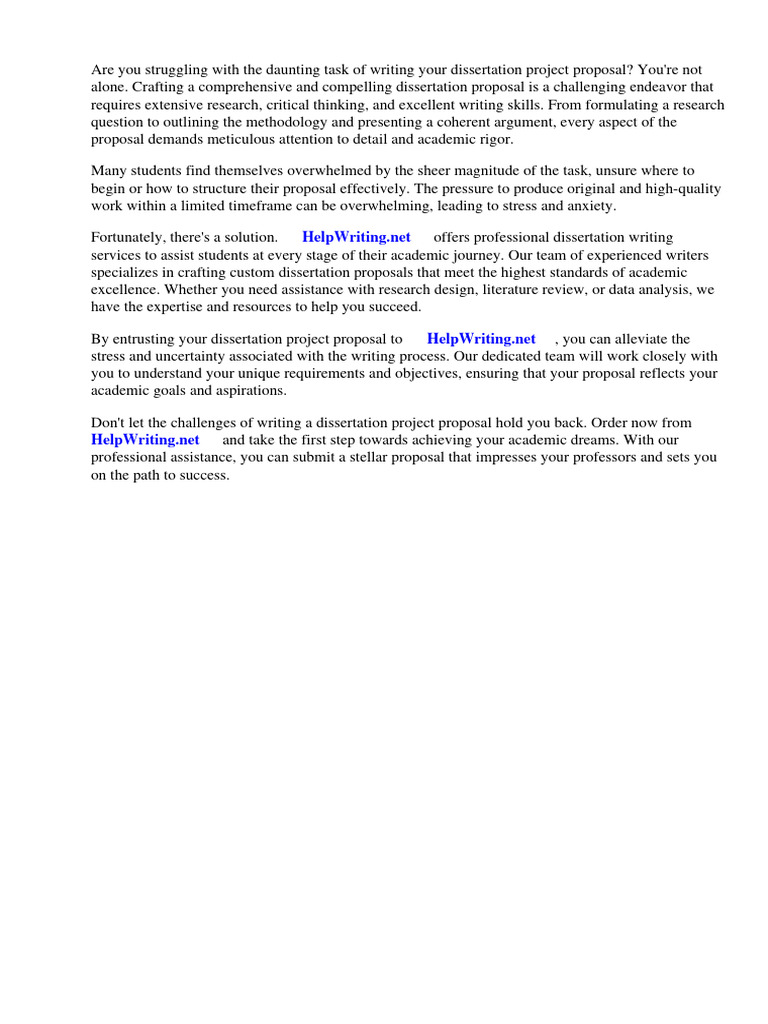 Dissertation Project Proposal Template | PDF | Thesis | Knowledge