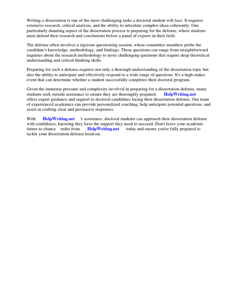 PHD Dissertation Defense Questions | PDF | Thesis | Doctor Of Philosophy