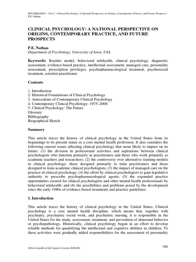 Clinical Psychology | PDF | Clinical Psychology | Psychology