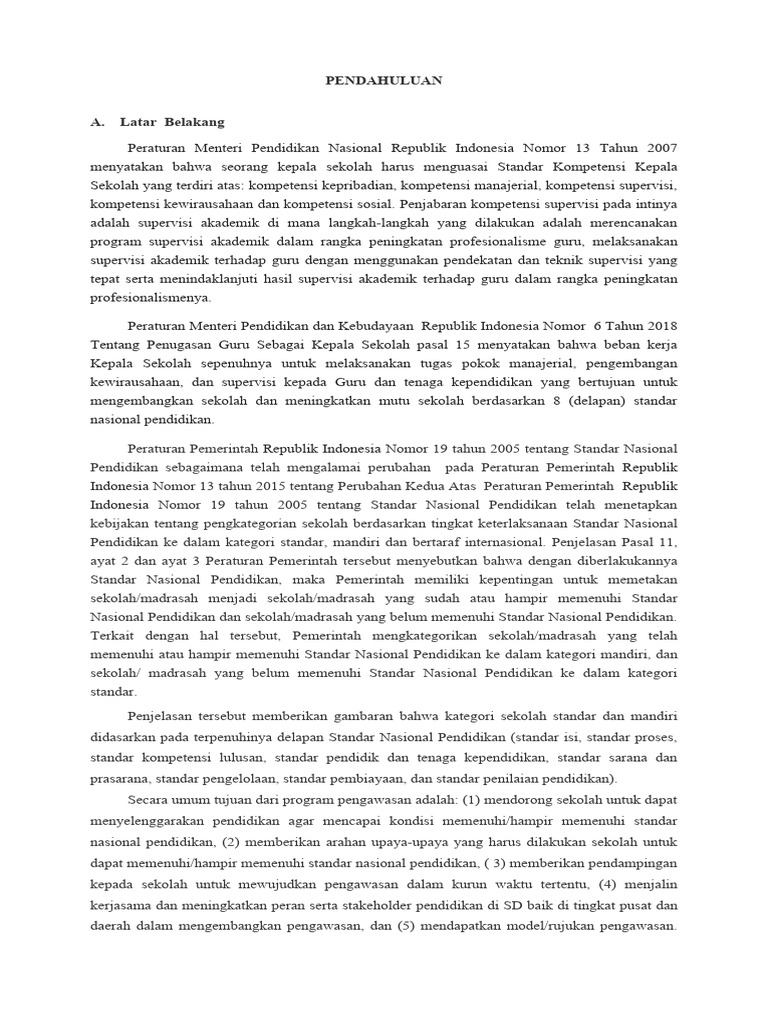 Contoh Laporan Supervisi | PDF | Karier & Perkembangan