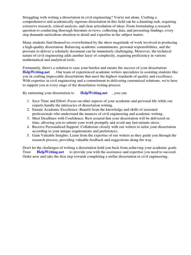 Dissertation Civil Engineering PDF | PDF | Thesis | Engineering