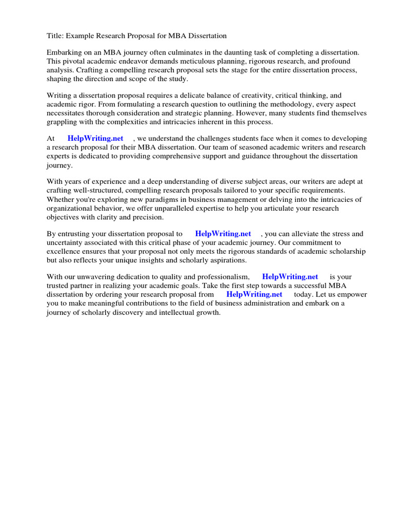 MBA Dissertation Proposal Guide | PDF | Digital Marketing | Marketing