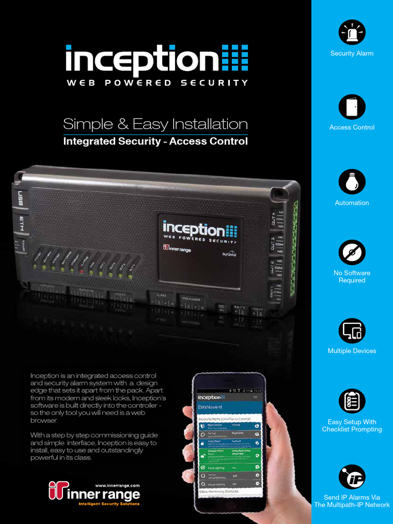 5576-Inception Brochure - Australia | PDF | Access Control | Security Alarm