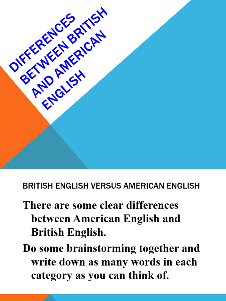 British vs American English Guide | PDF | English Language | Phonetics