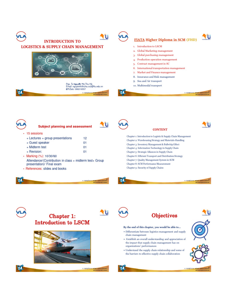 K59_FTU_VLI_SCM_Handout | PDF | Supply Chain Management | Logistics