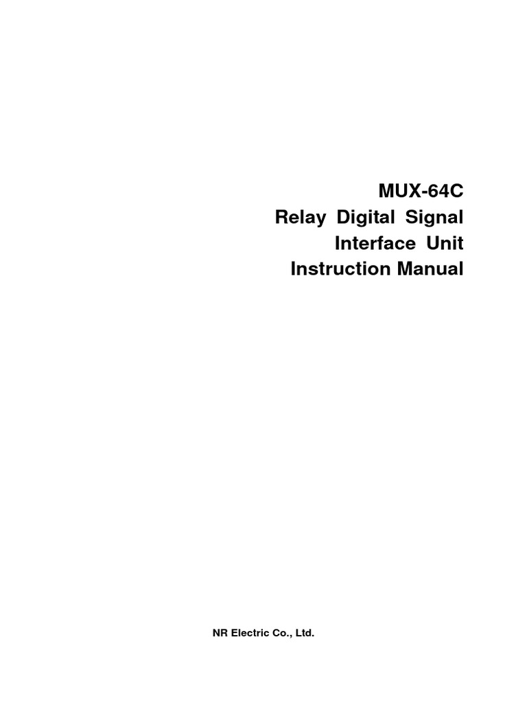 MUX-64C - X - Instruction Manual - EN - Domestic General - X - R1.00 ...
