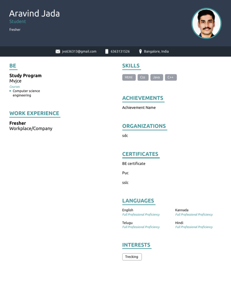 Aravind's Resume | PDF