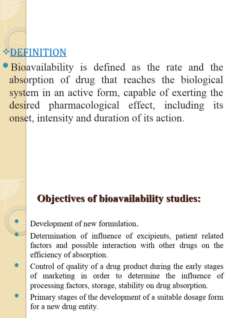 Bioavailability and Bioeqivalance (14 Mei 2020) | Download Free PDF ...