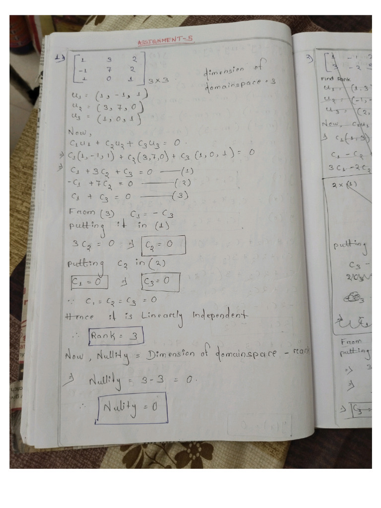 Rank And Matrix Pdf