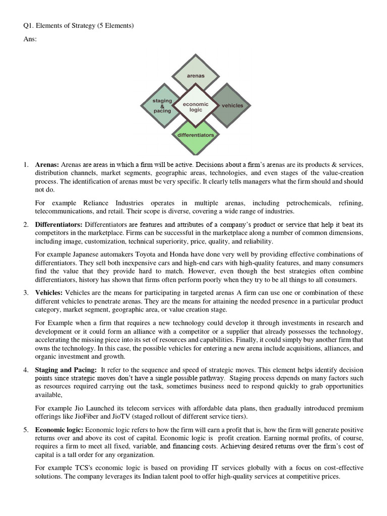 Strategic Management Questions and Answers | PDF | Strategic Management ...