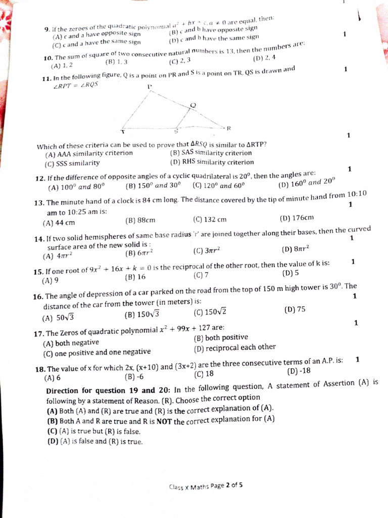 St. Mary Maths Paper | PDF | Zero Of A Function | Numerical Analysis