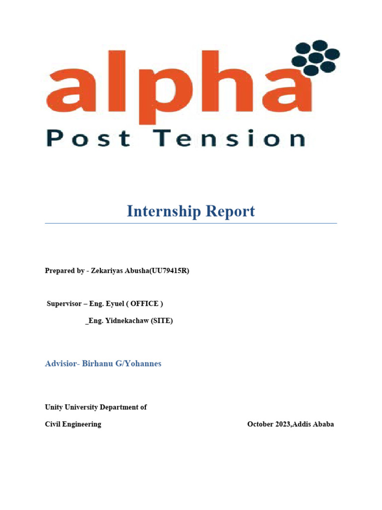 Internship Report | PDF | Foundation (Engineering) | Beam (Structure) Internship Report | PDF | Foundation (Engineering) | Beam (Structure)