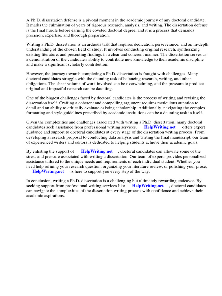 What Is A PHD Dissertation Defense | PDF | Thesis | Doctor Of Philosophy