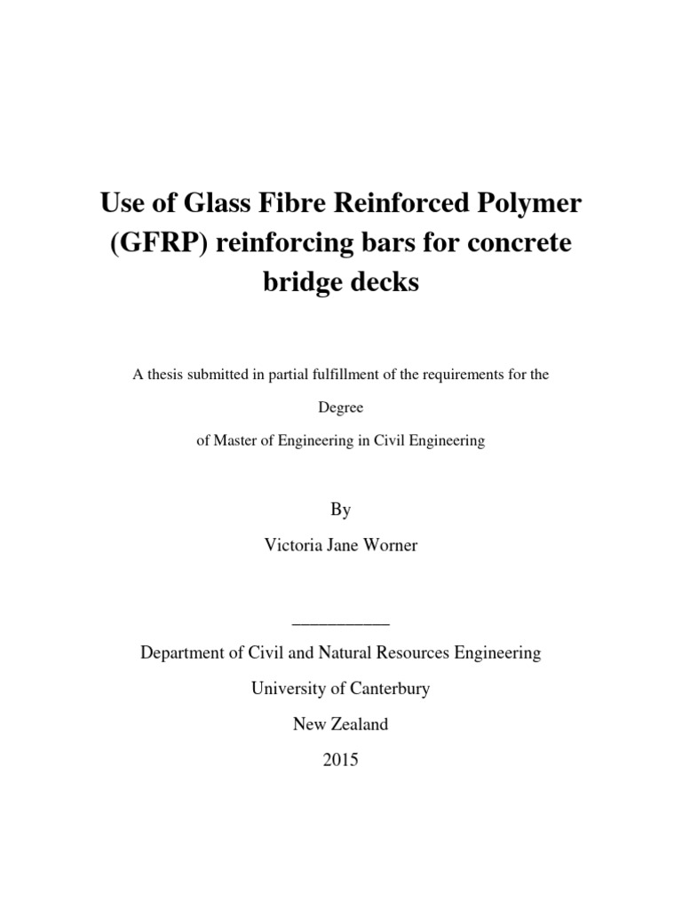 GFRP Reinforcement for Bridge Decks | PDF | Deformation (Engineering ...