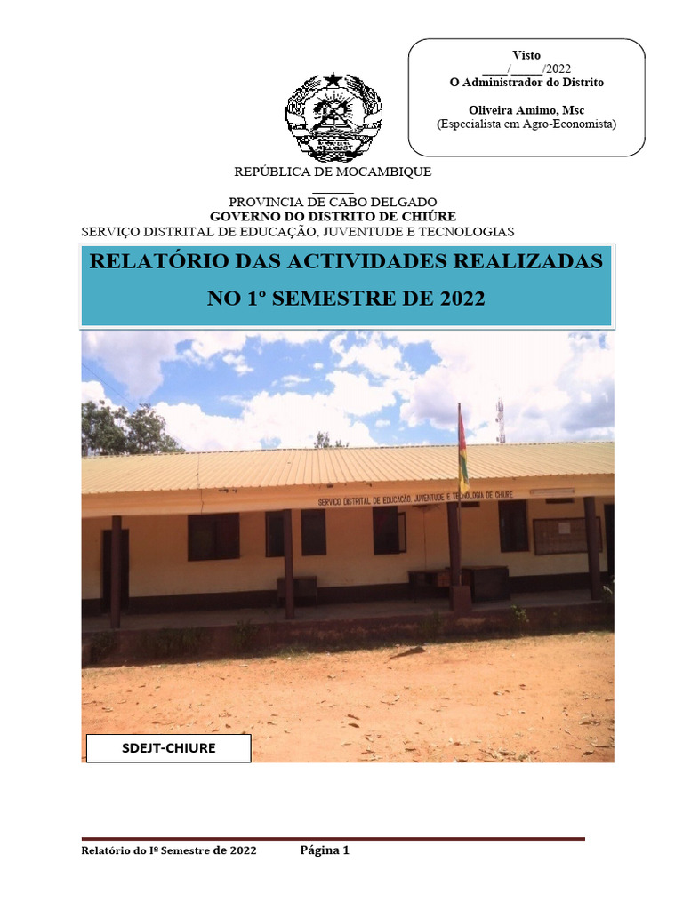 Relatorio Do I Semestre 2022 - JUNHO | PDF