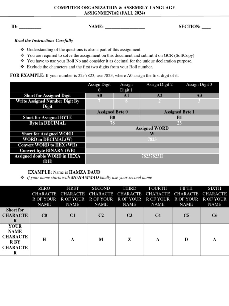 A2-COAL | PDF | Assembly Language | Parameter (Computer Programming)