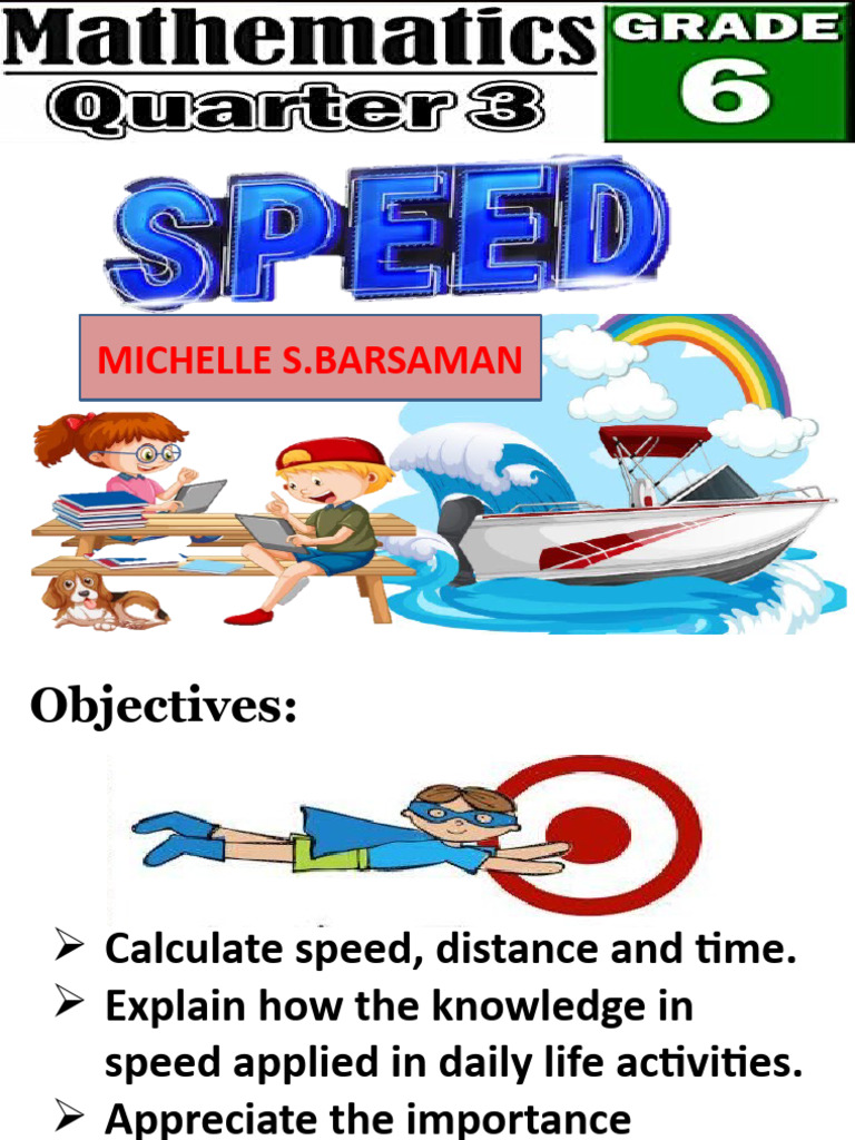 Math6q3w5 Speed | PDF | Speed | Quantity