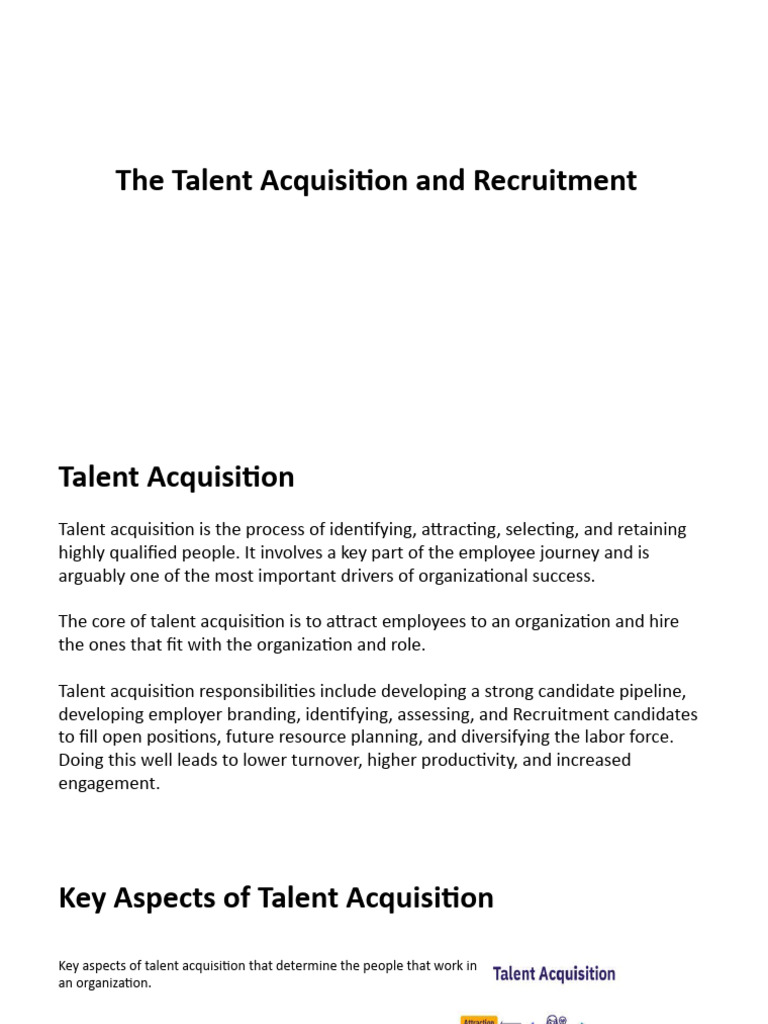 The Talent Acquisition and Recruitment | PDF