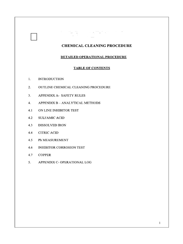 Ilide - Info Boiler Chemical Cleaning Procedure DT 19 12 2020 | PDF