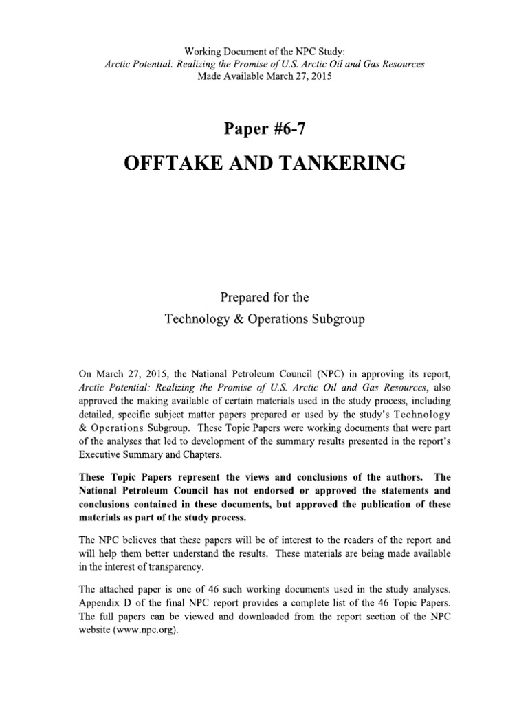 6-7 Offtake and Tankering | PDF