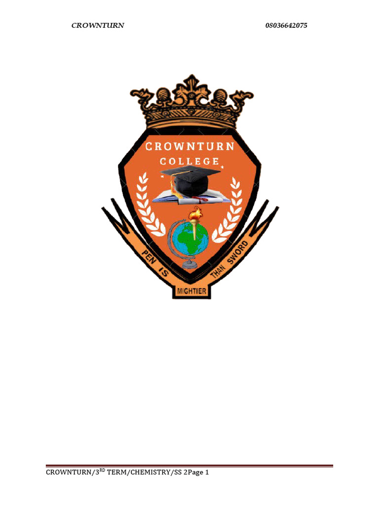 3rd Term s2 Chemistry 2 | PDF | Solubility | Mole (Unit)