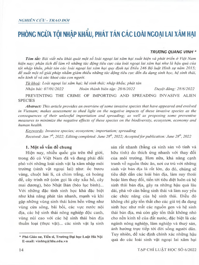 Phòng ngừa tội phạm nhập khẩu SVNL | PDF