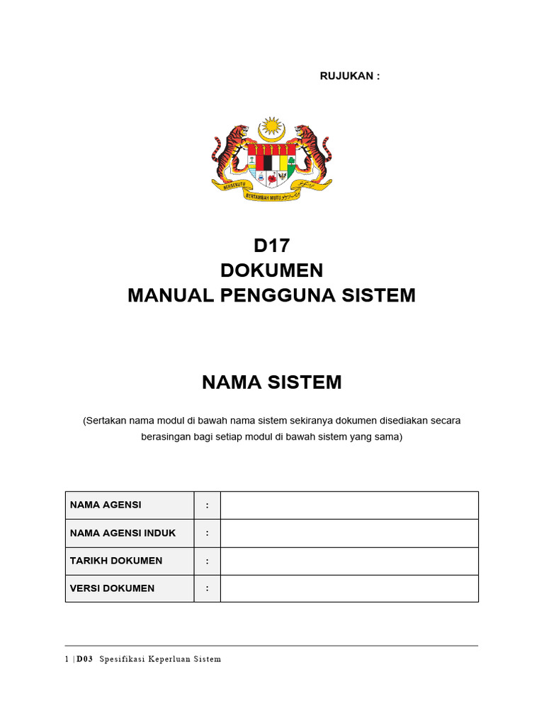 D17 Dokumen Manual Pengguna Sistem | PDF