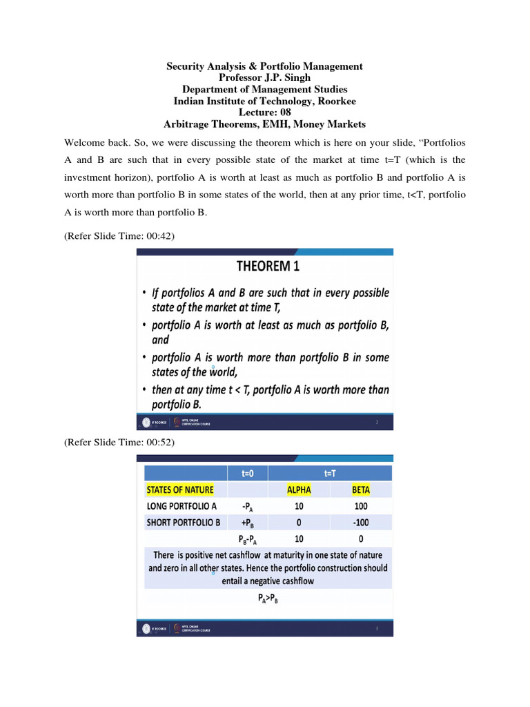 Lec 08 | PDF | Financial Markets | Yield (Finance)