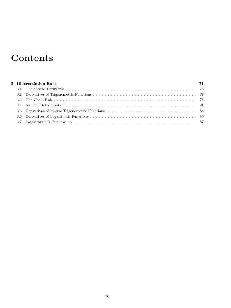 CH 3 Differentiation - Rules | Download Free PDF | Derivative | Trigonometric Functions