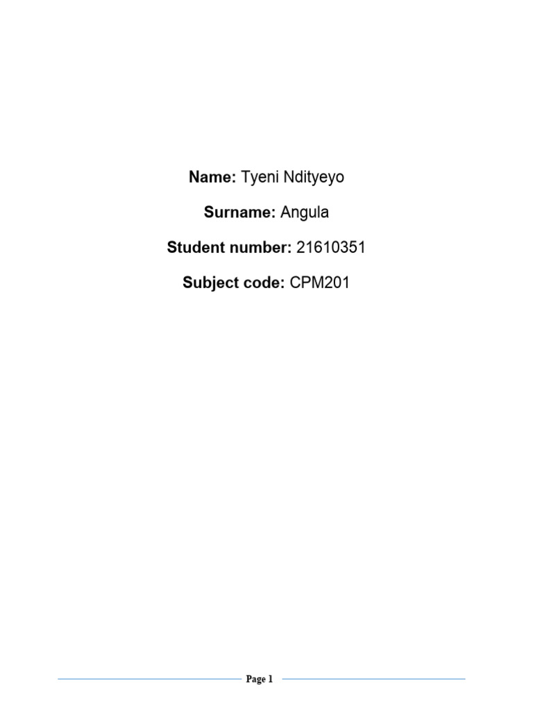 CPM201 - T. Hangula Assignment | PDF | Crimes | Crime & Violence