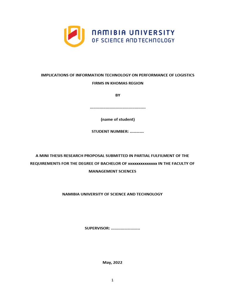 BEAU ICT Research Proposal | Download Free PDF | Logistics | Supply ...