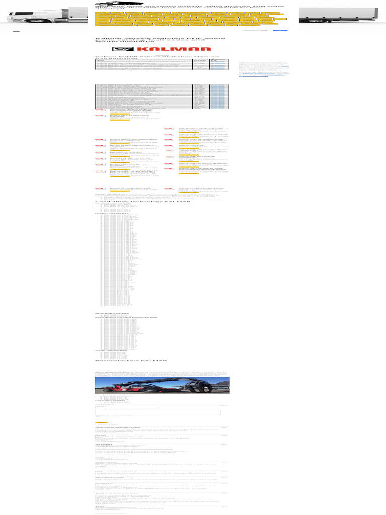 Kalmar Forklift Service Manuals | PDF | Motor Vehicle | Vehicles