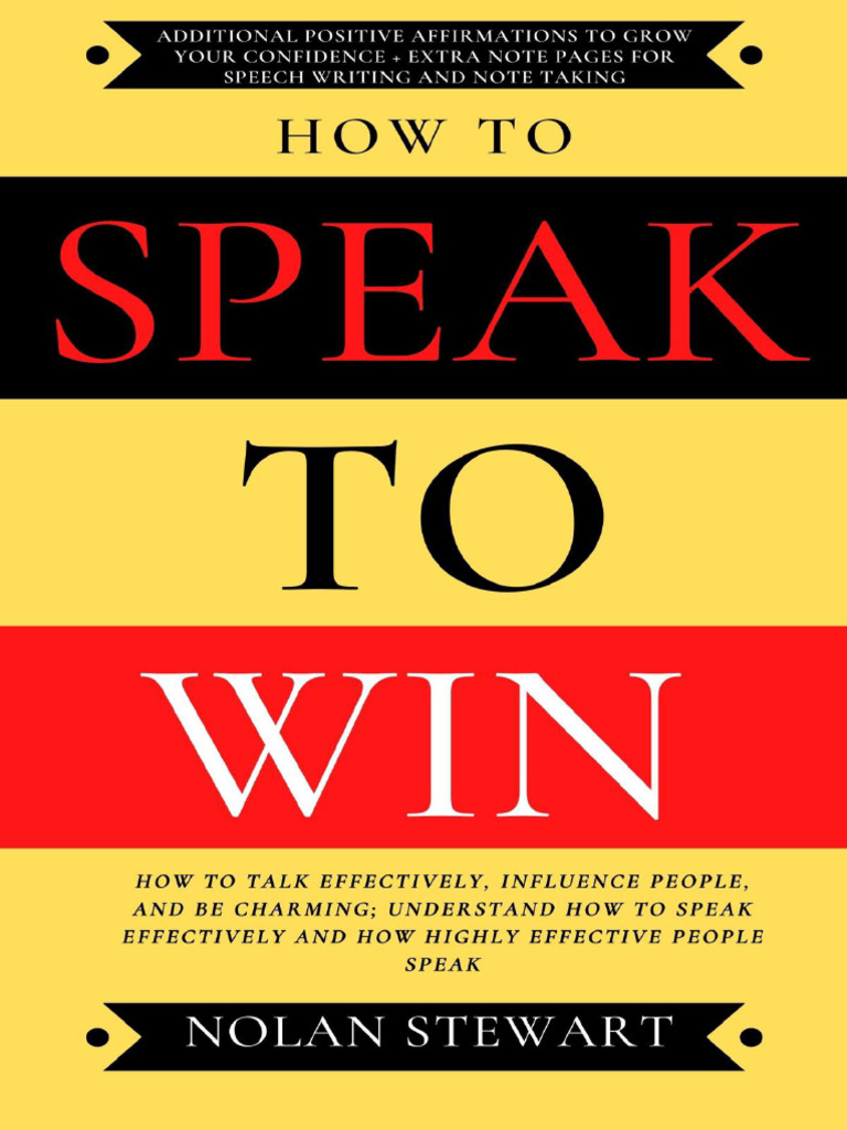 How To Speak To Win @andrewtatefree | PDF | Communication | Nonverbal ...