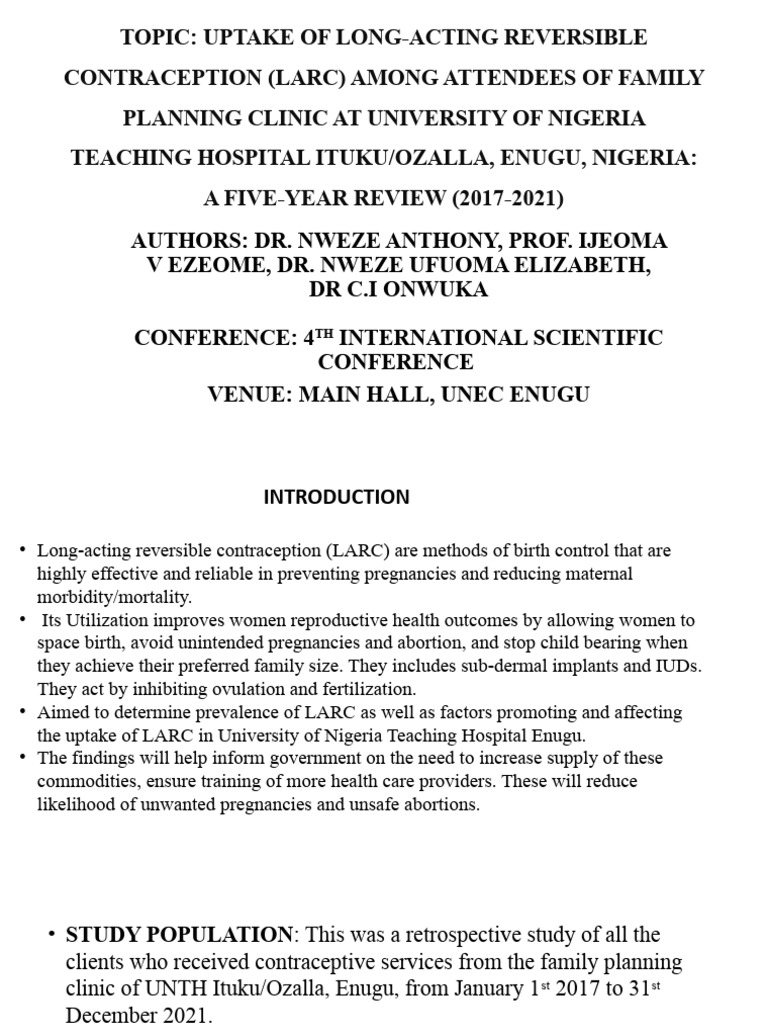 Larc Power Point. College Conference Larc | PDF | Birth Control ...