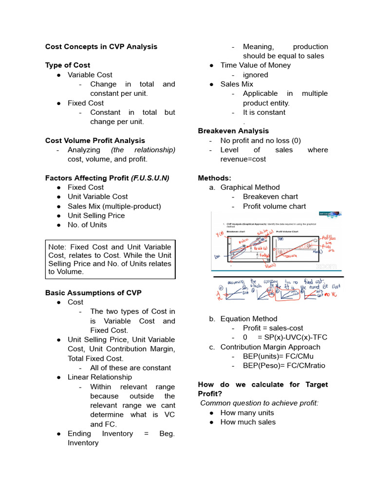 Understanding CVP Analysis and Costs | PDF | Management Accounting | Economics