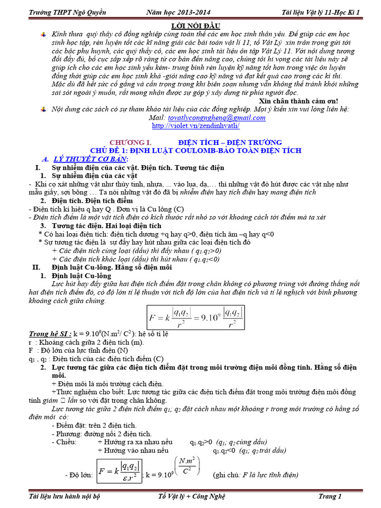 Tai Lieu Chung Khoi 11 Hki | PDF