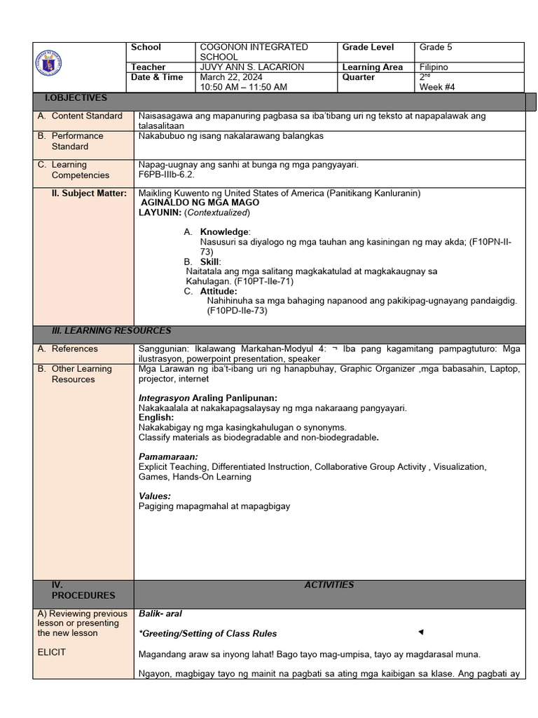 Q2 COT Fil 6 2nd Sanhi at Bunga | PDF