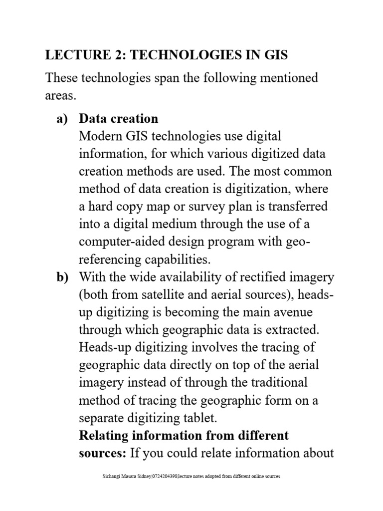 Lecture 2 Gis | PDF